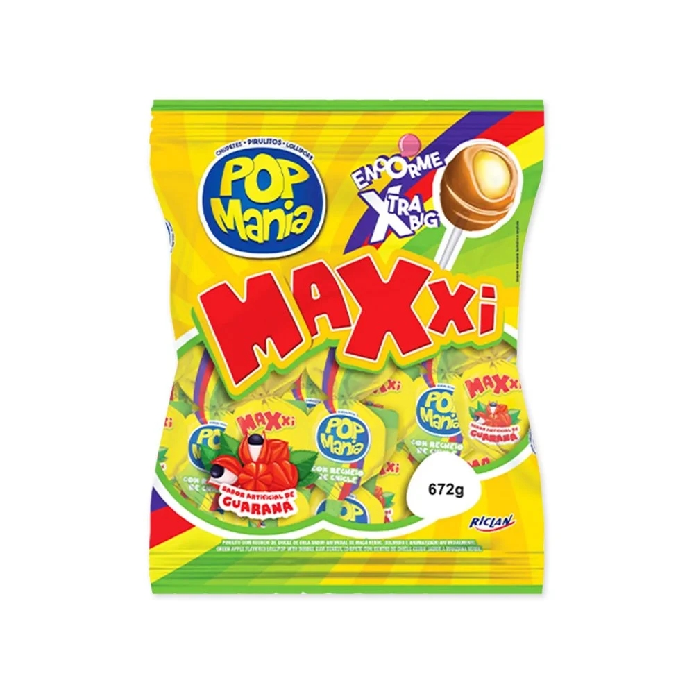PIRULITO POP MANIA MAXXI GUARANA 24UN | Caramel